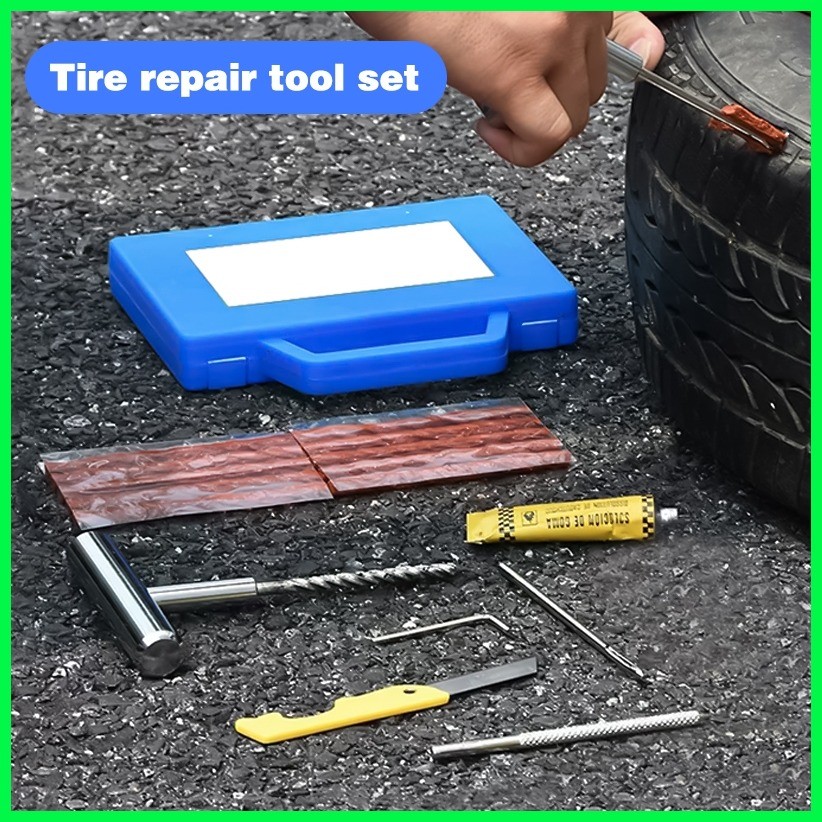13pcs Tubeless Tire Repair Kits With Box Car And Motorcycle Tubeless ...