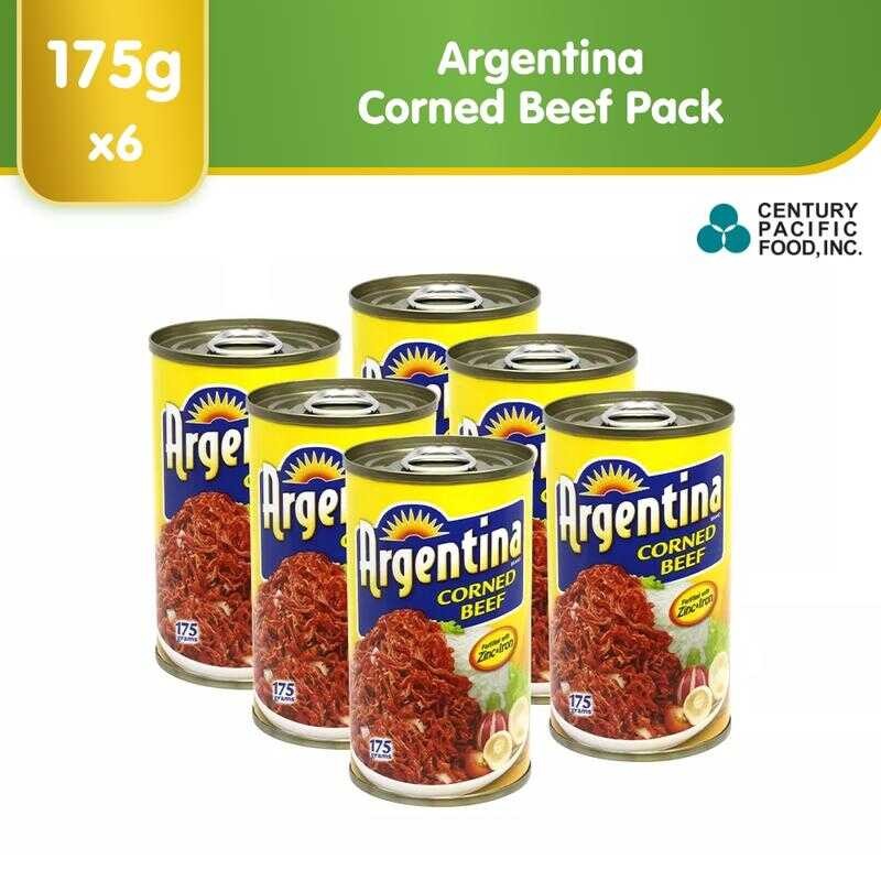 Argentina Corned Beef 175G Pack Of 6 - 100% Pure Beef, High Protein ...