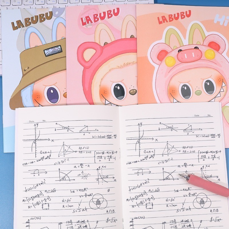 Cartoon Cute Labubu A5 Notebook - Portable Diary Notepad - Writing Memo ...