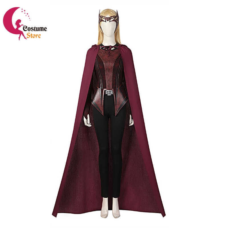 Maximoff Wanda Scarlet Witch Cosplay Outfits Carnival Suit Mask Custom ...