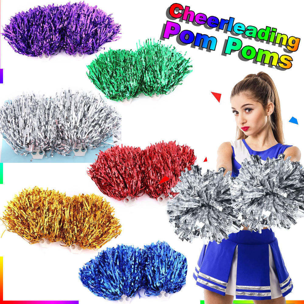 1Pair Cheerleading Pom Poms Cheering Flowers Sports Event Cheer Up ...