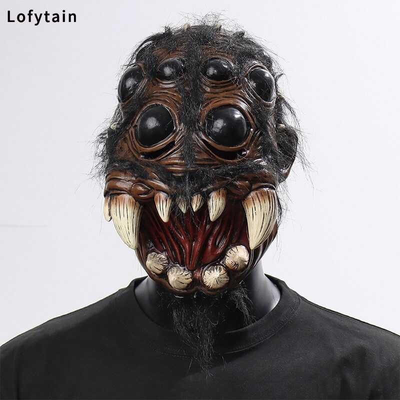 Horror Creepy Spider Mask Cosplay Scary Animal Spiders Big Eyes Tooth ...