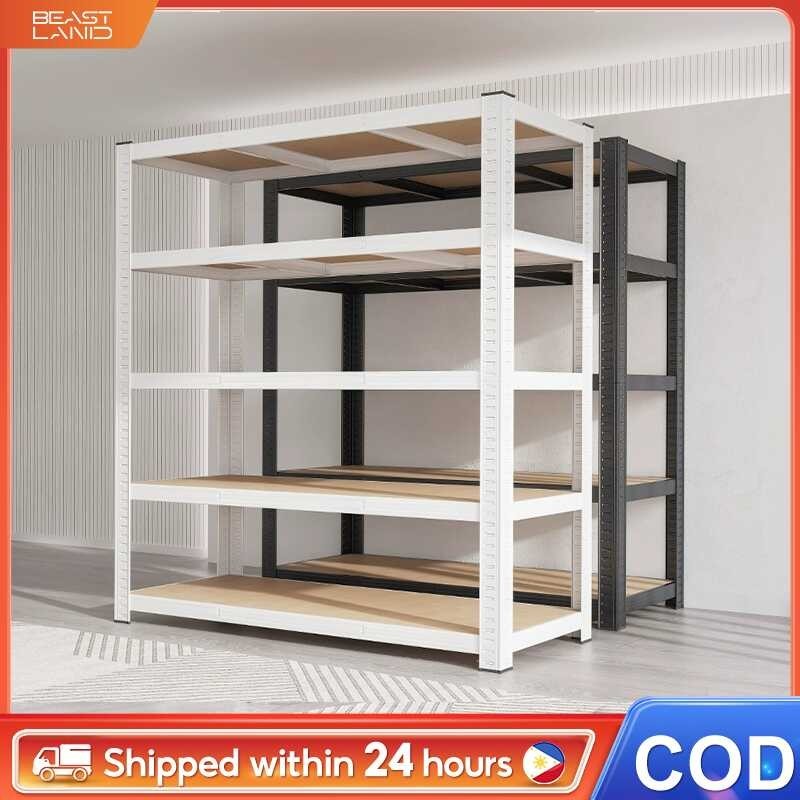 Tier Metal 3/4/5 Adjustable Boltless Warehouse Barang Dapur Rak Besi ...