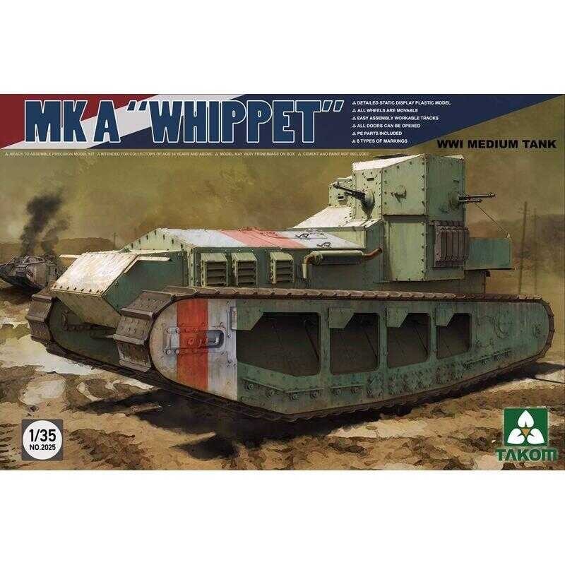 Takom 2025 Scale 1/35 · A `Whippet` WWI Medium Tank Model Kit | Shopee ...