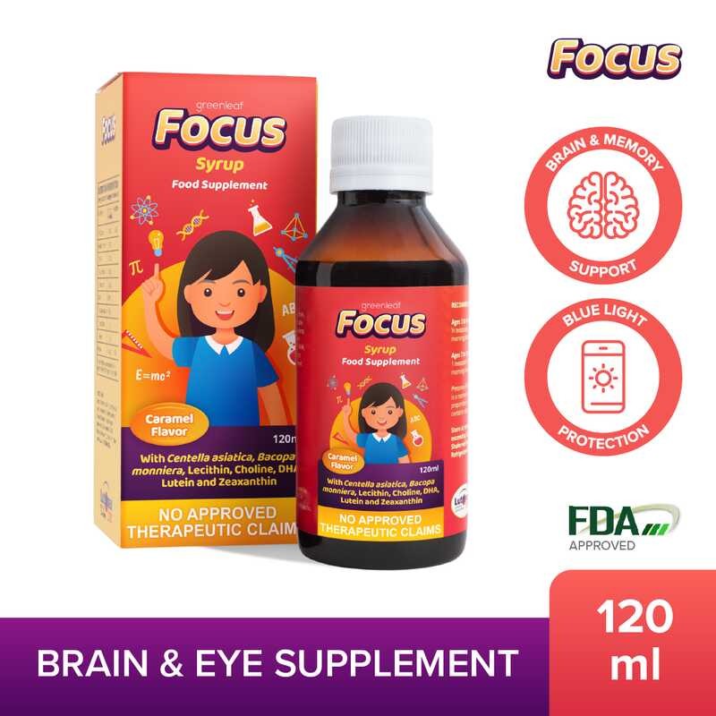 Focus Syrup Brain & Eye Supplement para sa mga bata - 120ml | Shopee ...