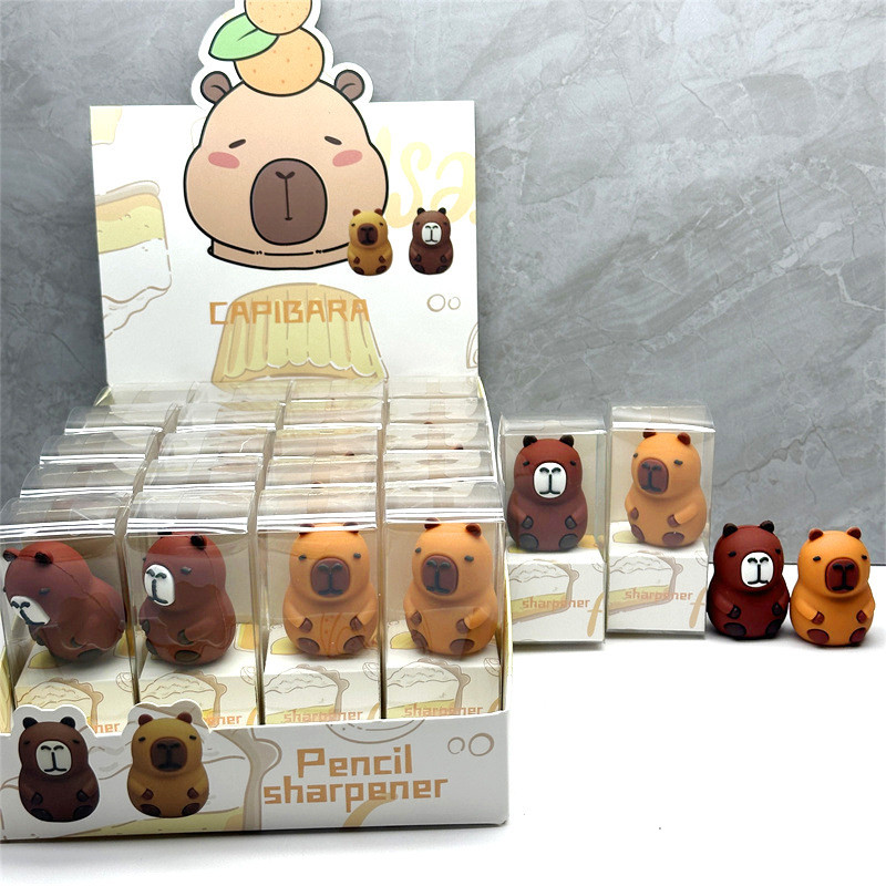Cute Capybara Pencil Sharpener Cartoon Paw Pen-knife Students ...