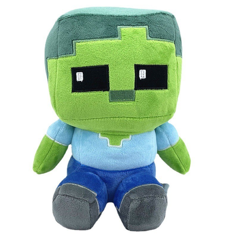 0F Cute Model Minecraft Stuffed Plush Doll Zombie Bat Squid Pixel ...