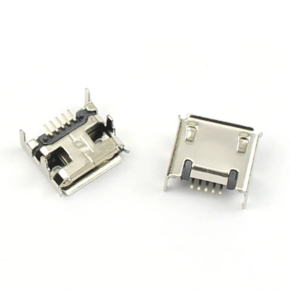 50Pcs Micro USB Connector 5P Female SMD DIP 5 Pin Type B Ejector 2 4 ...