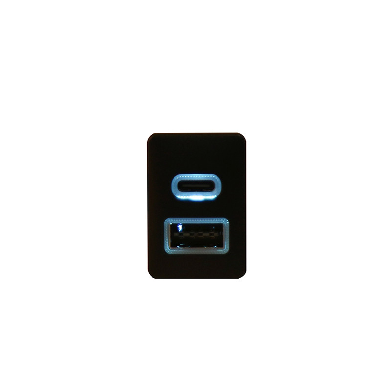 Quick Car Charger Dual USB QC3.0 Type C PD Interface Socket Auto Phone ...