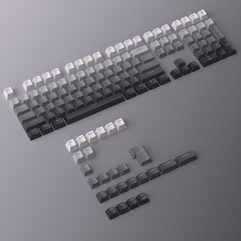 【Local Delivery】Polar Day Front Carving Through Light Keycap Gradient ...