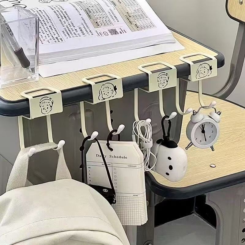 2Pcs Punch-free Desk Side Hook - Adjustable Handbag Bag Storage Hanger ...