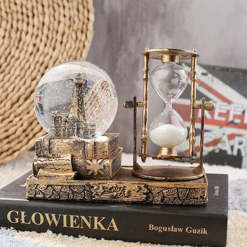 Yo-Fun LED Crystal Ball Hourglass Decor Snow Globe 30 Second Timer Home ...