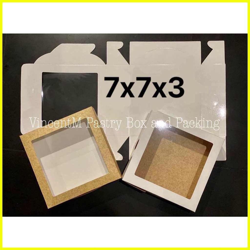 7x7x3 inches Cake box / Pastry box | Shopee Philippines