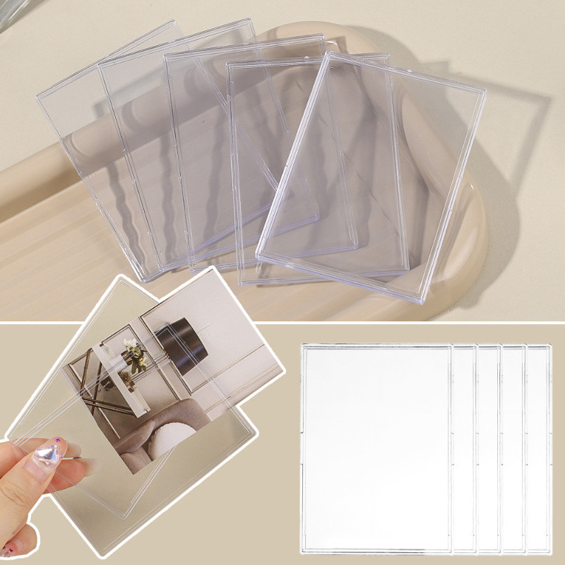 5Pcs Clear Hard Acrylic Card Case - Game Card Storage Holder ...