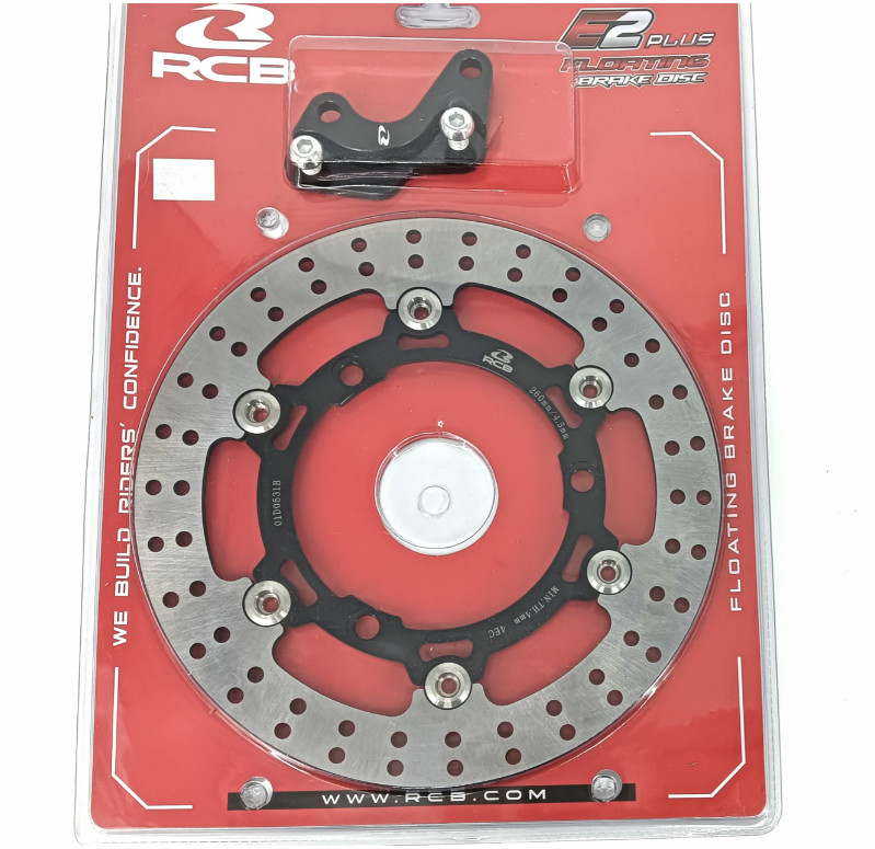 E2+ E2 PLUS SERIES RCB RACING BOY [ FRONT ] STEEL FLOATING BRAKE DISC 260MM 260 MM + BRACKET NVX ...