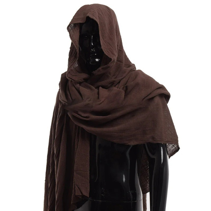 Cosplay Men's Medieval Pirate Retro Hood Scarf Black Green Wrap Cloak ...