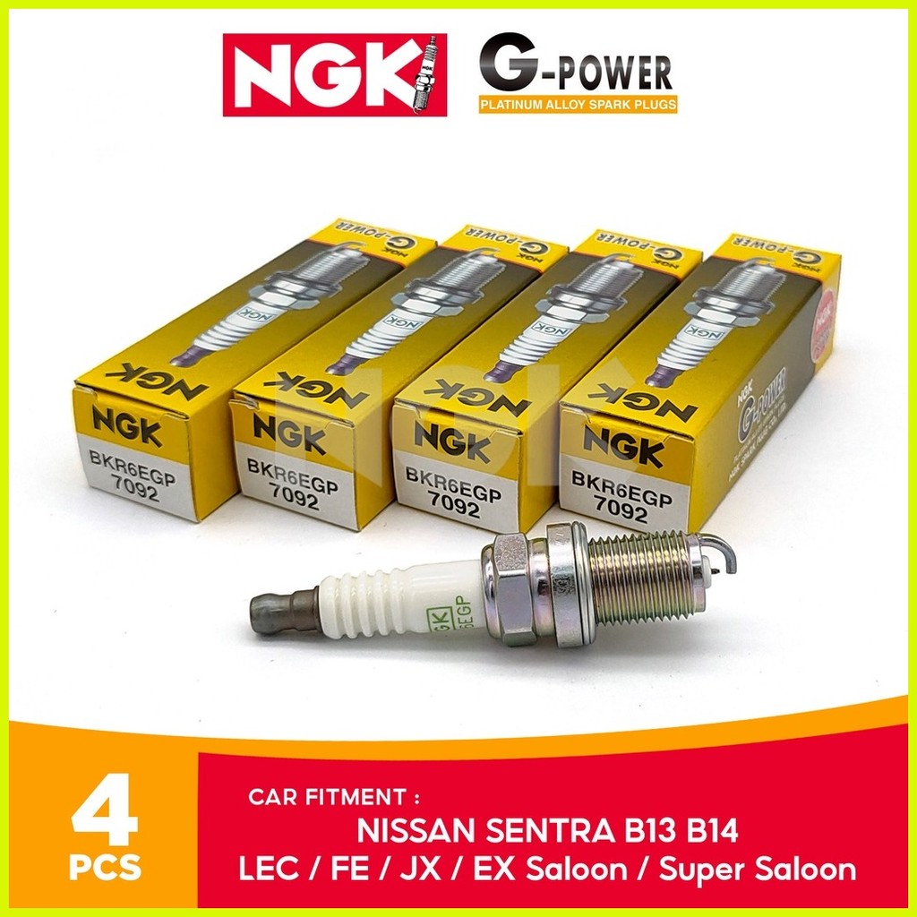 ⭐ ⊙ NGK 4Pcs BKR6EGP G-Power Platinum Spark plug for Nissan Sentra LEC ...