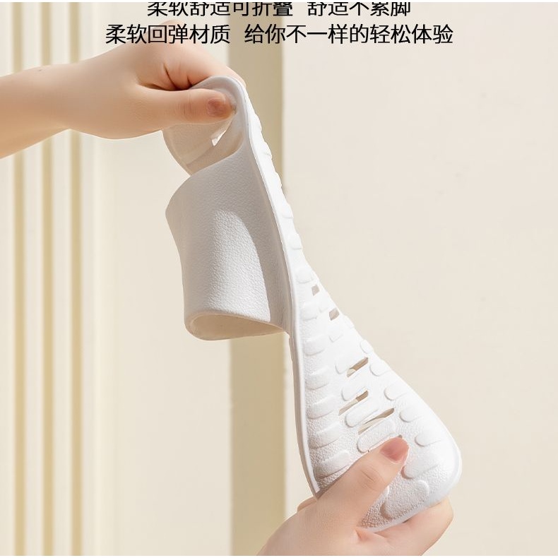 Men Indoor Slippers Business Travel Foldable Slippers Hollow Breathable ...