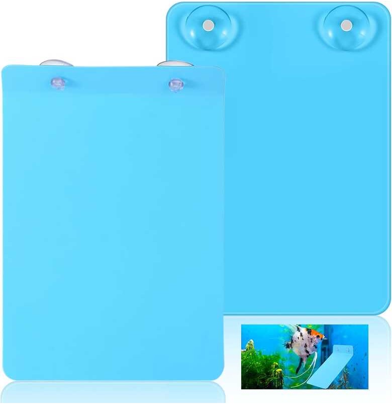 2 Pcs Angelfish Discus Fish Aquarium, Blue Plastic Breeding Slate with ...