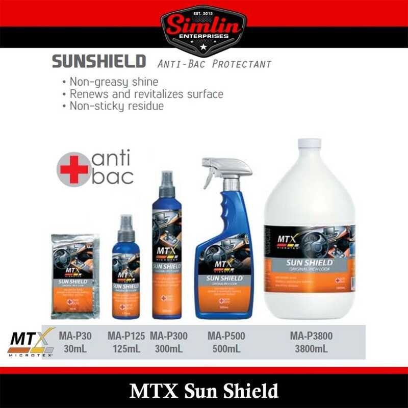 Microtex MTX Sun Shield Anti-Bac Car Interior Protectant 1Gal | Shopee ...