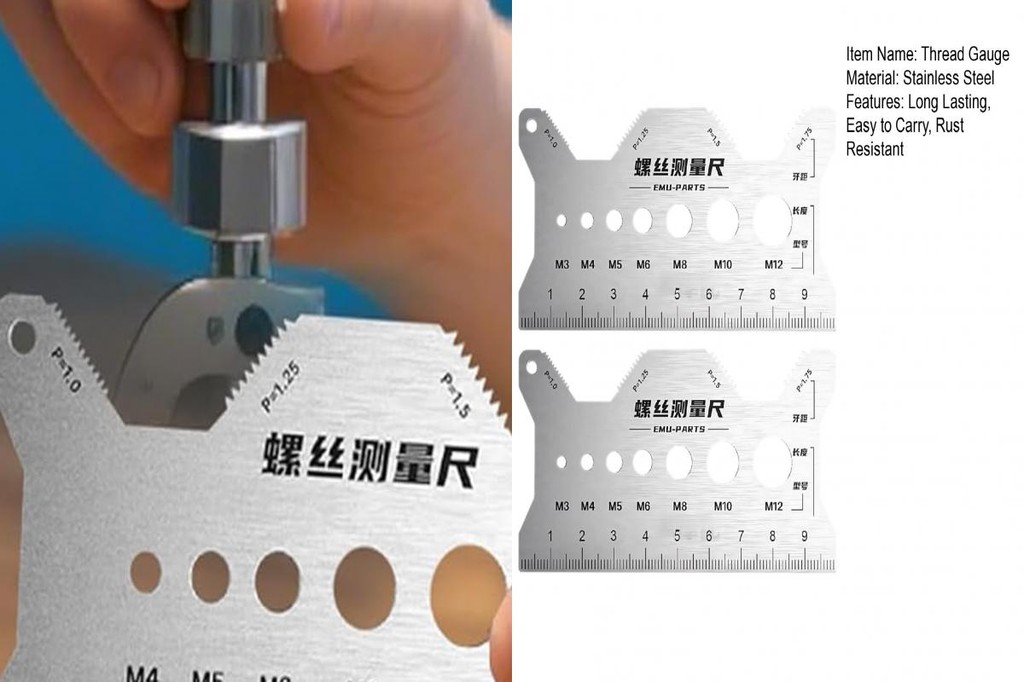 (New) Multipurpose Inspection Tool Measuring Ruler Compact Metal Thread ...
