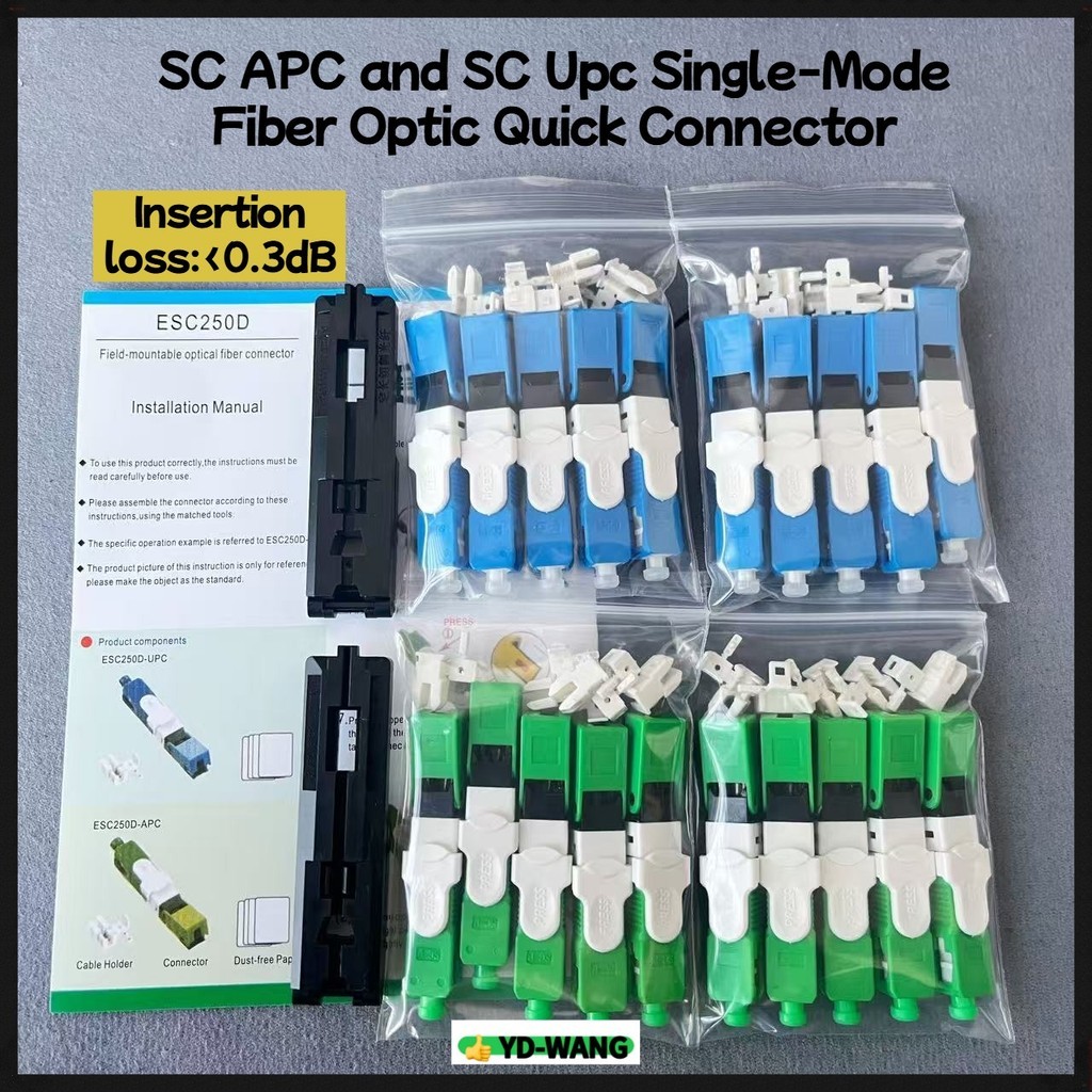 50/100/200pcs Lot ESC250D SC/APC SC/UPC Fast Coupler FTTH Fast Coupler ...