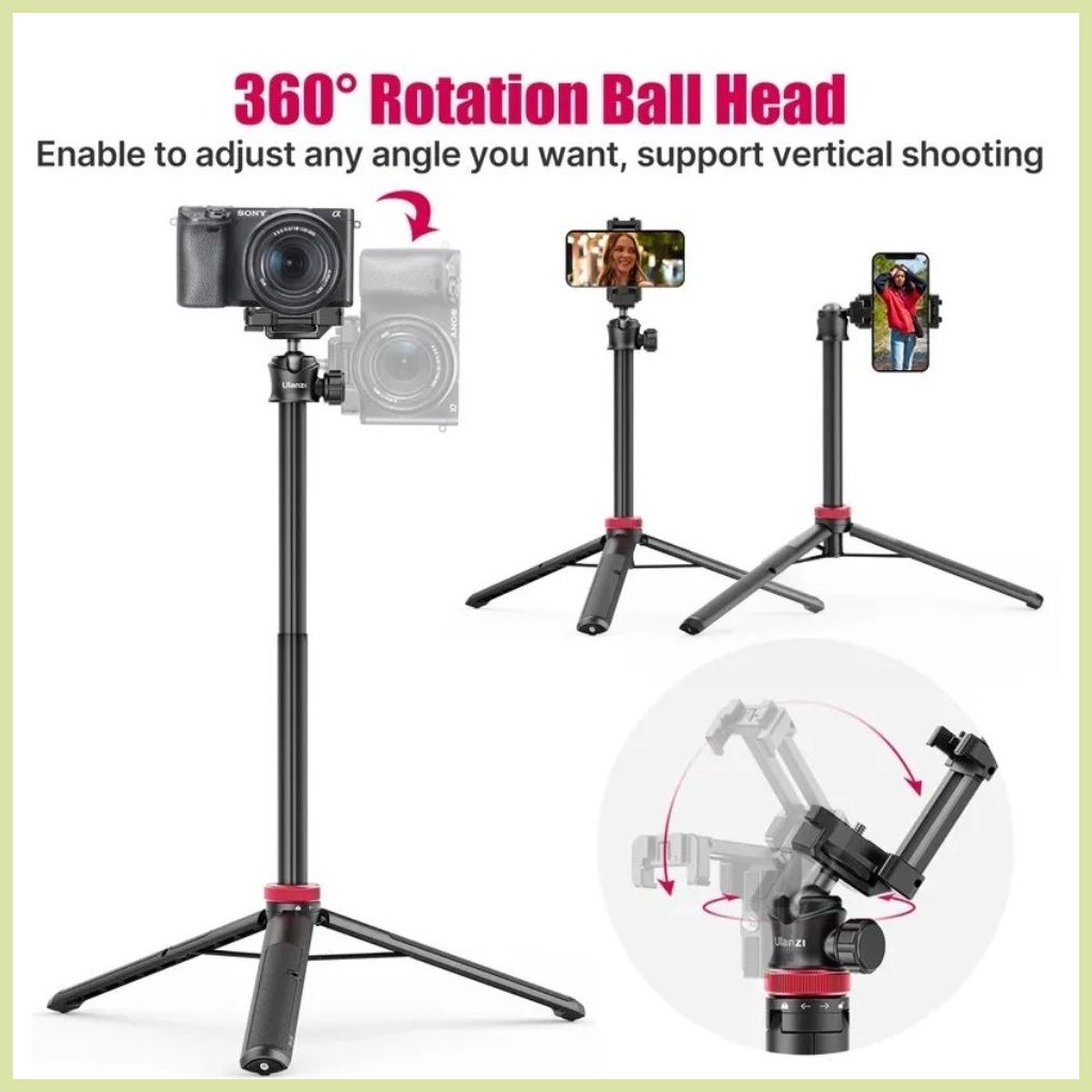 Ulanzi MT-44 + REMOTE Extendable Folding Vlog Tripod, Camera & Phone ...