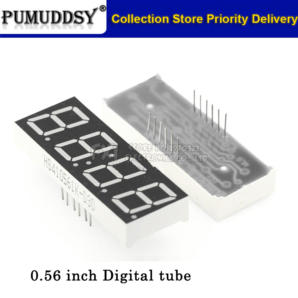 5pcs Digital tube segment common Anode AS Red 4 Bit time digital Tube 0 ...