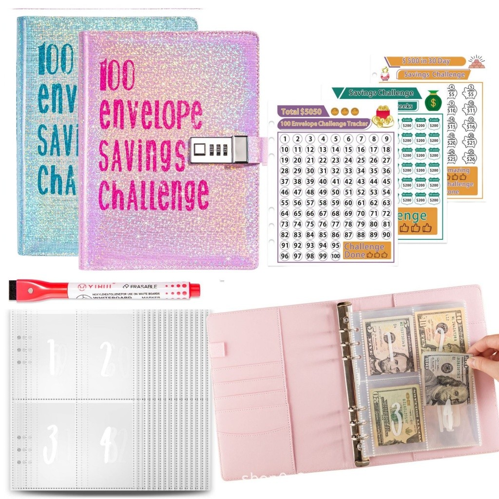 100 EnvelopeChallenge Flipbook 100 Days Couple Envelope Savings ...