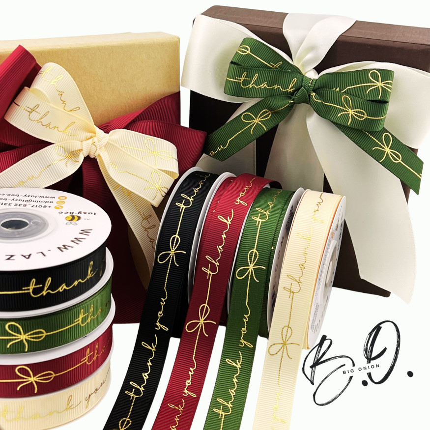 Thank You Ribbon Terima Kasih Riben hadiah Reben Packaging INS Style ...