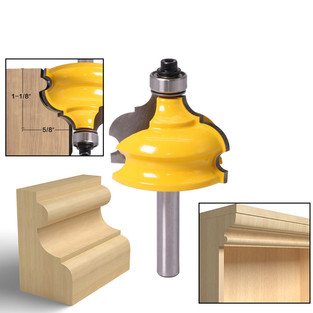 8mm Shank Cove Router Bit Cabinet Molding Bit 41 3mm Cutting Width for ...
