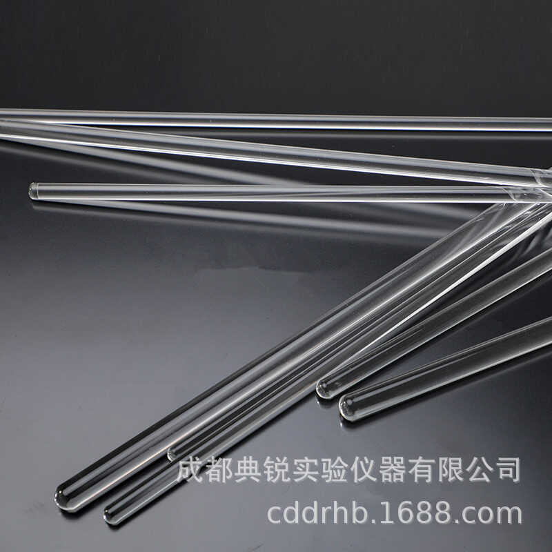Head Glass Round Rod Solid Glass Stirring Rod Laboratory Glass Rod 10 ...