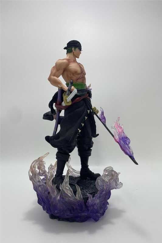 One Piece Zoro Standing Scene Statue One-Katana Swordsman Torch Burning ...