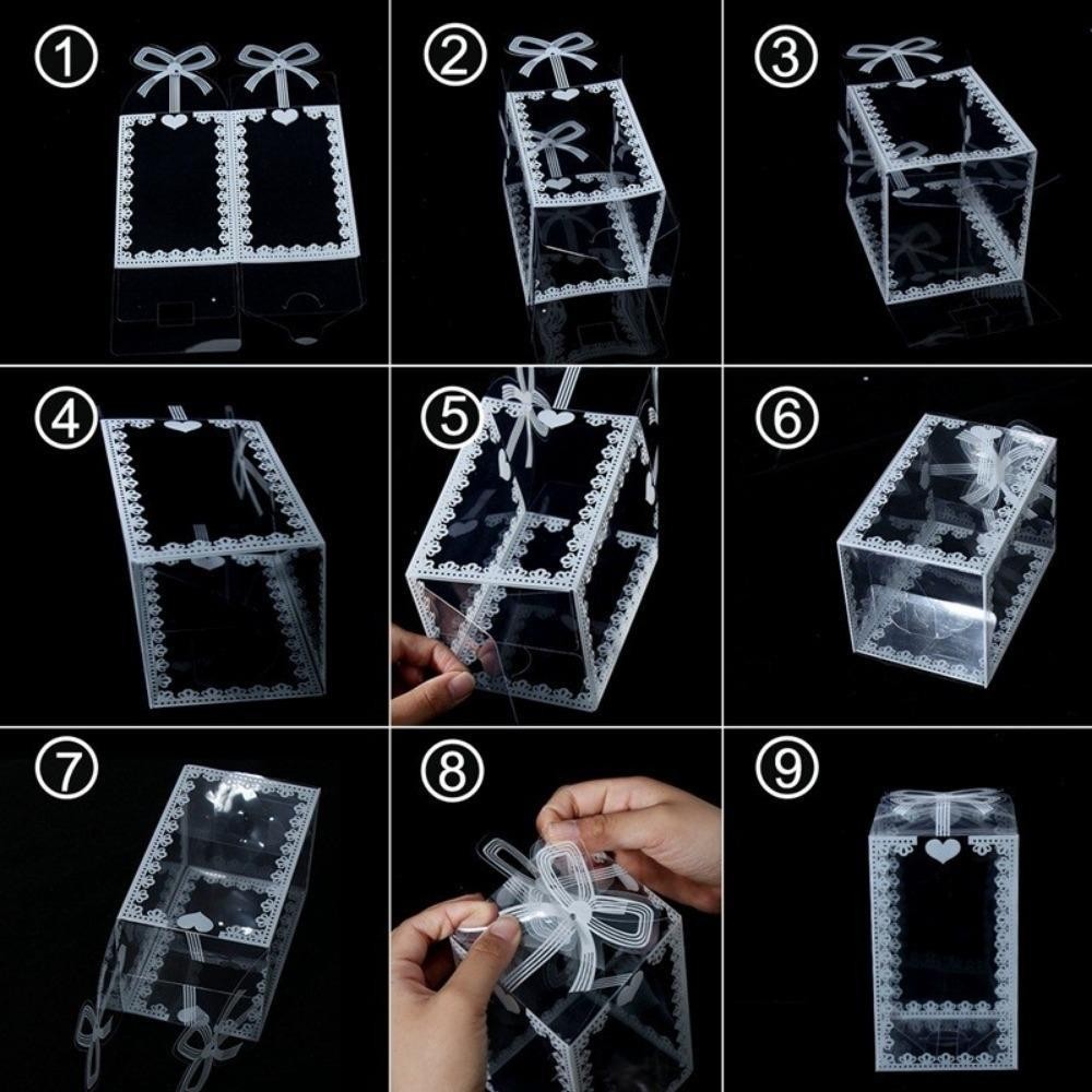 10pcs PVC Box Clear Box Acetate Box for Gift Transparent Box Plastic ...