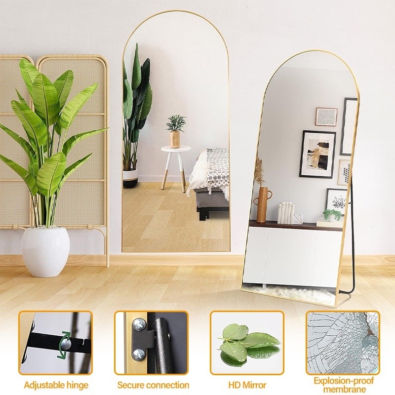 Full Body Mirror Arch Mirror Bathroom Mirror wall Full-Length Mirror ...