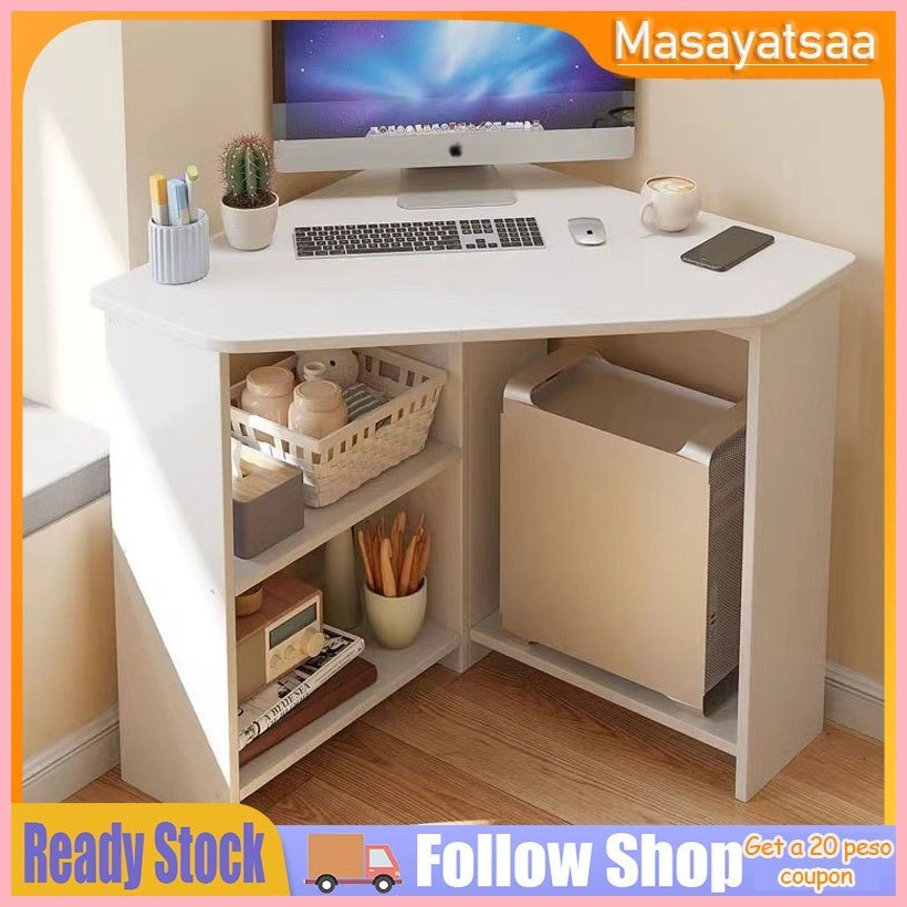 Simple Triangular Study Desk Corner Writing Desk Corner Corner Computer ...