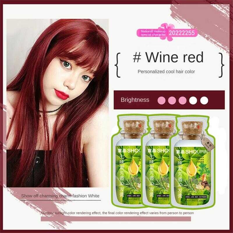 Shoupin Hair Dye No Stimulation Natural Organic Multicolor Easy To ...