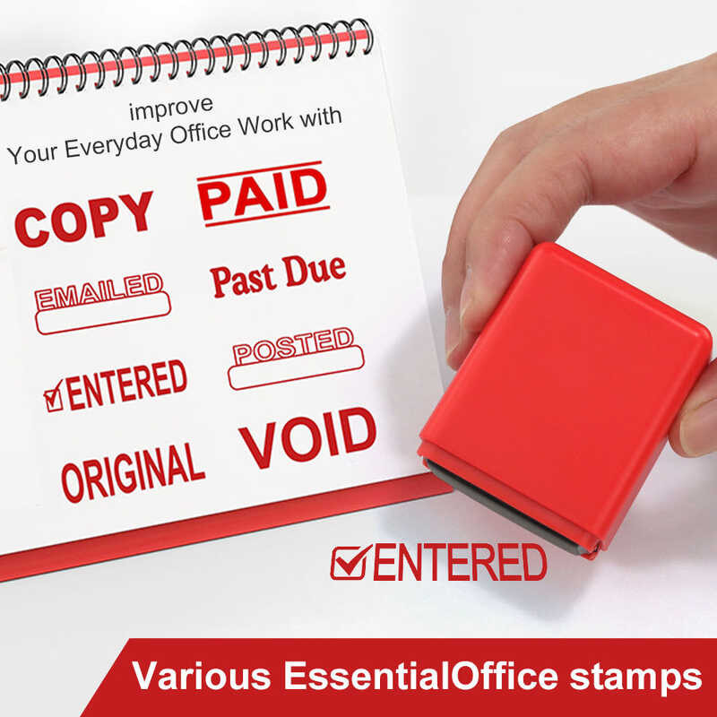 Red Ink Office Stamp Work Log Original Emailed Pastdue Void Copy Paid ...