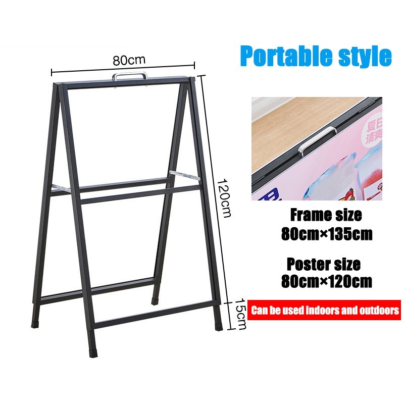 Foldable banner stand Coffee shop sign Single and double sided easy to ...