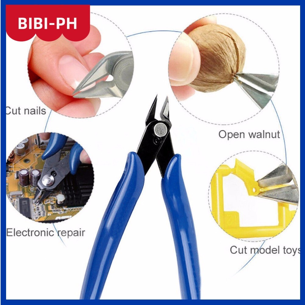 {BIBI}1 Pack 170 Flush Wire Cutter Blue Diagonal Cutting Pliers Side ...