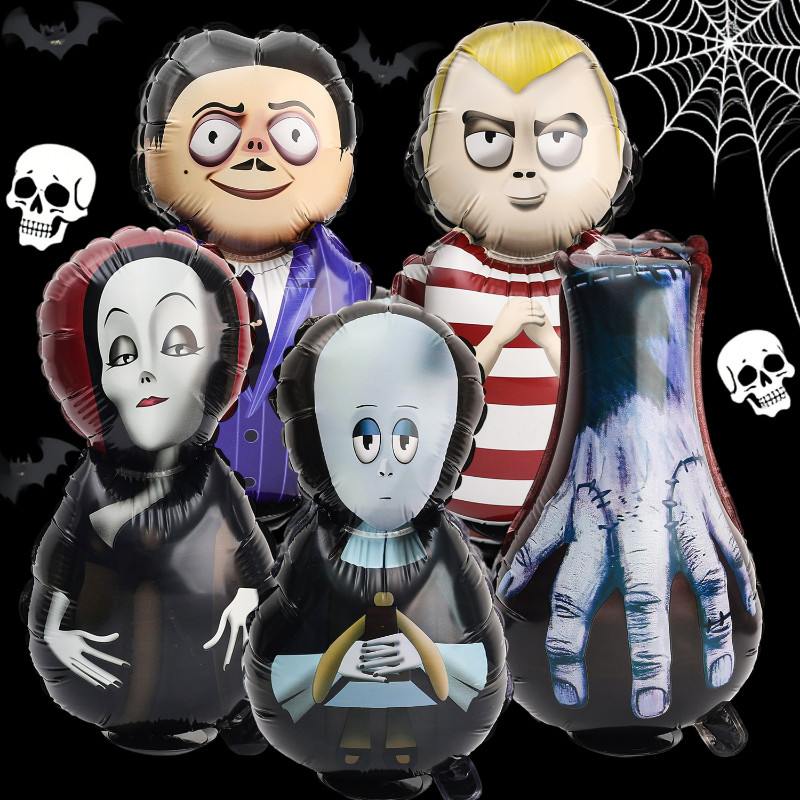 5Pcs Halloween Tumbler Standing Balloons - Adult Kids Toy - The Addams ...