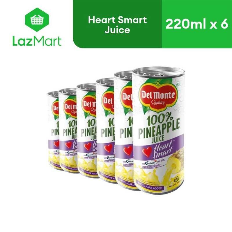Del Monte Heart Smart Pineapple Juice 220Ml -Buy 6 Save P10 | Shopee ...