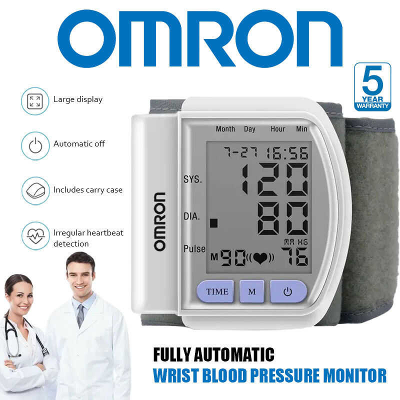 F91 Omron Wrist Blood Pressure Monitor Digital LCD Tool Electronic ...