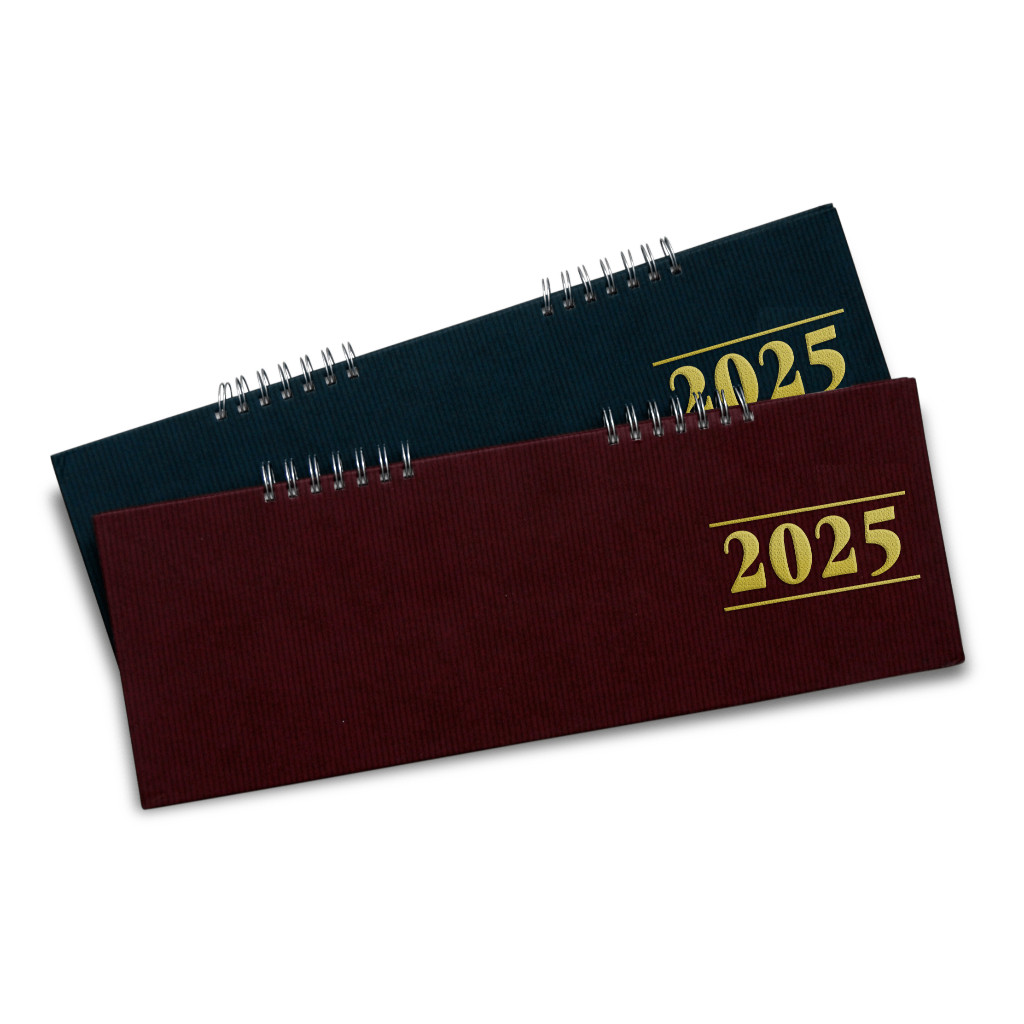 Stradmore Long Diary 2025 with Monthly Tabs-Wired Hard Cover 6.75 x 3. ...