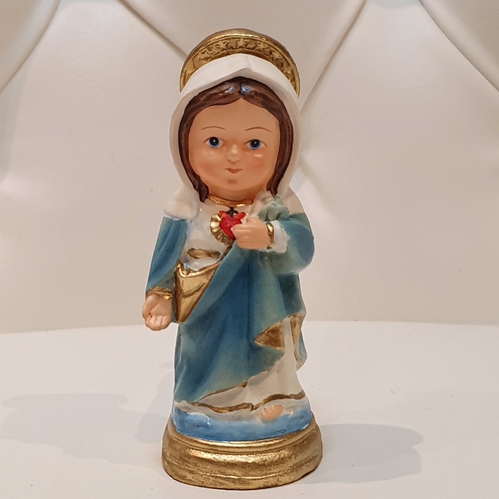 Bambini Chibi Mini Sacred Heart of Mary Statue with Base (mama mary ...