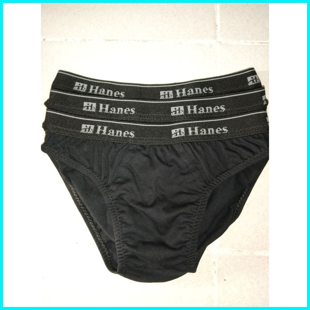 HANES Brief All Black 3 in 1 Pack | Shopee Philippines