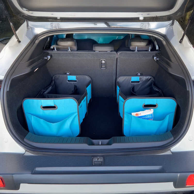 Tt Organizer 2 Compartments Waterproof Collapsible Trunk Storage Car ...