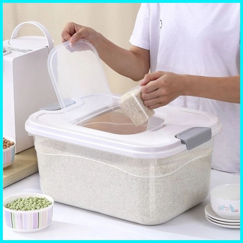 Rice storage barrel flour storage tank 10-20KG flip top grain storage ...