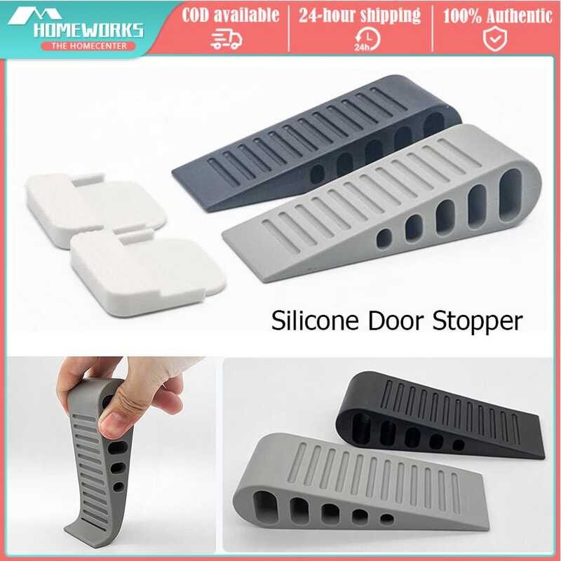 Wedge Shaped Rubber Stops Non-Slip Black Buffers For Office Baby Safe ...