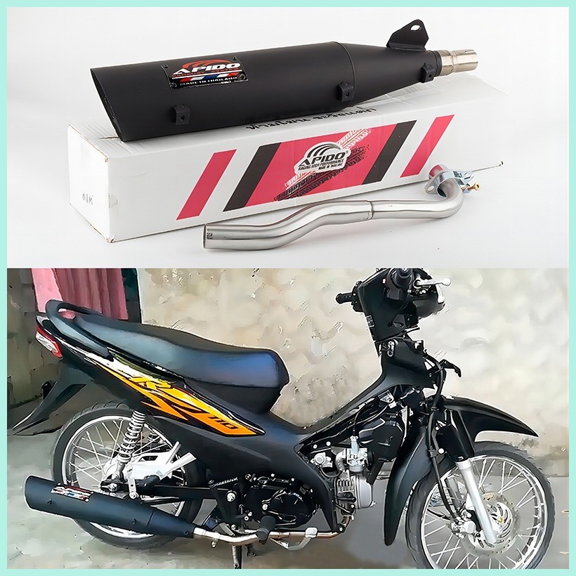 Apido Pipe Wave 100 Muffler 1 Set V4 For Honda Wave 100 / 110 / 125 ...